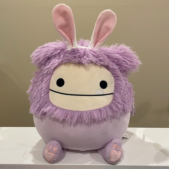 Squishmallows | Other | Nwt 2 Dilka The Purple Bigfoot With Bunny Ears ...